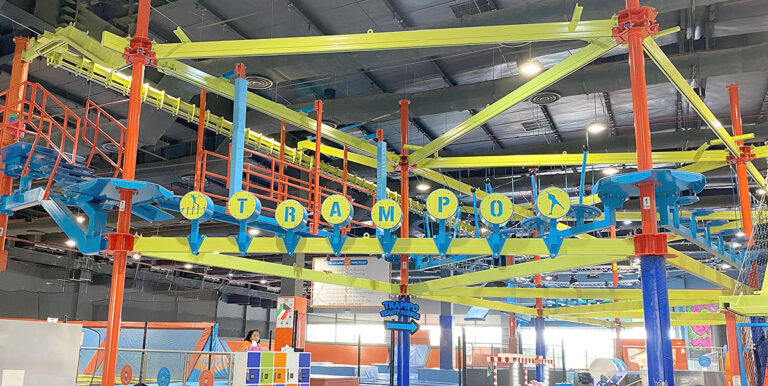 Ropes course at Trampoline Park